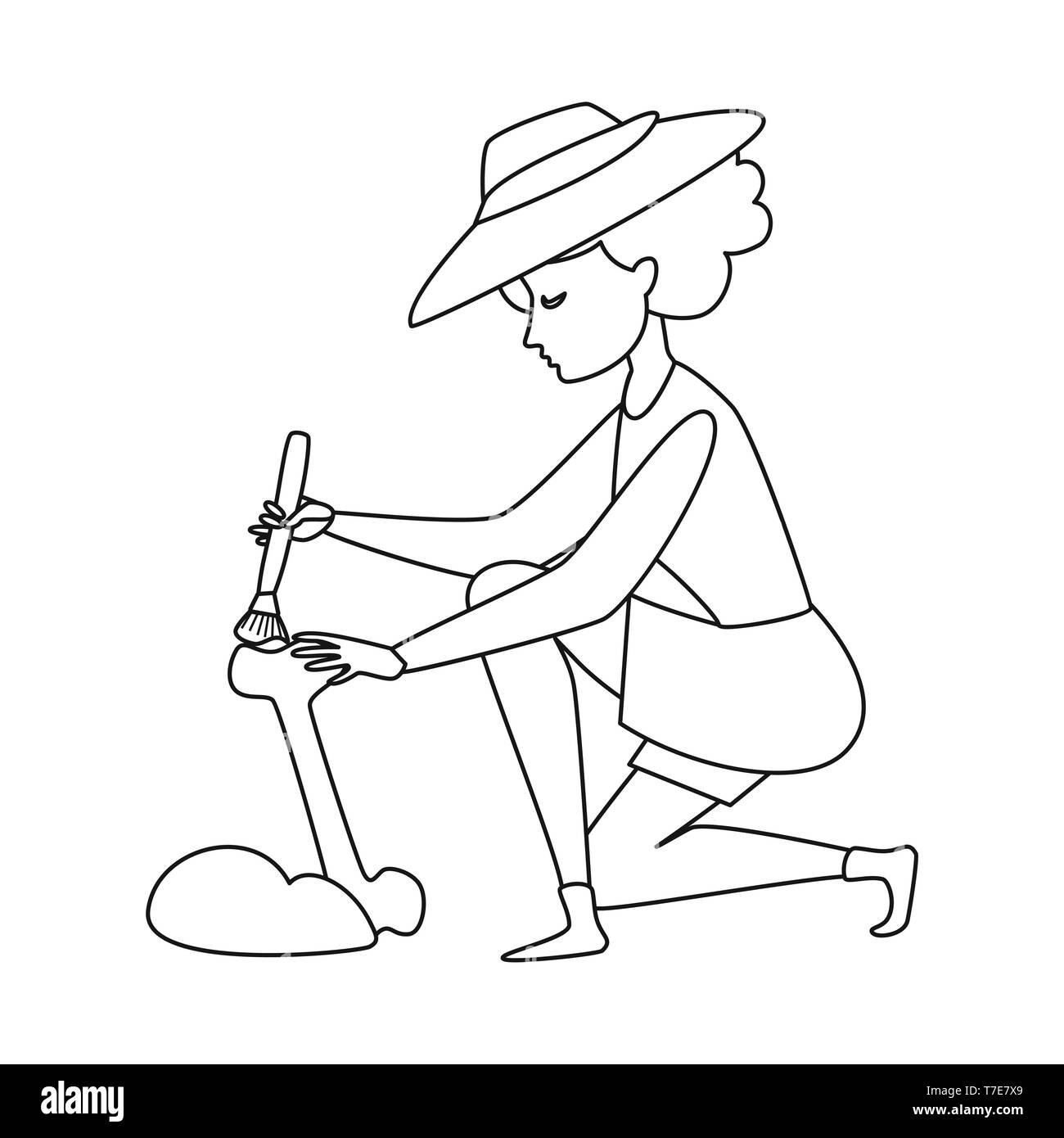 Archaeologist brush Black and White Stock Photos & Images - Alamy