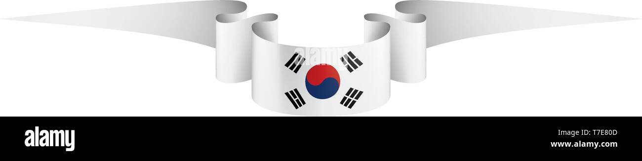 South Korean flag, vector illustration on a white background Stock ...