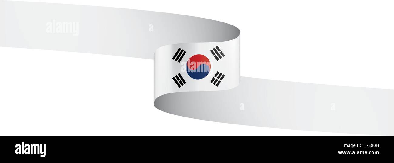 South Korean flag, vector illustration on a white background Stock ...