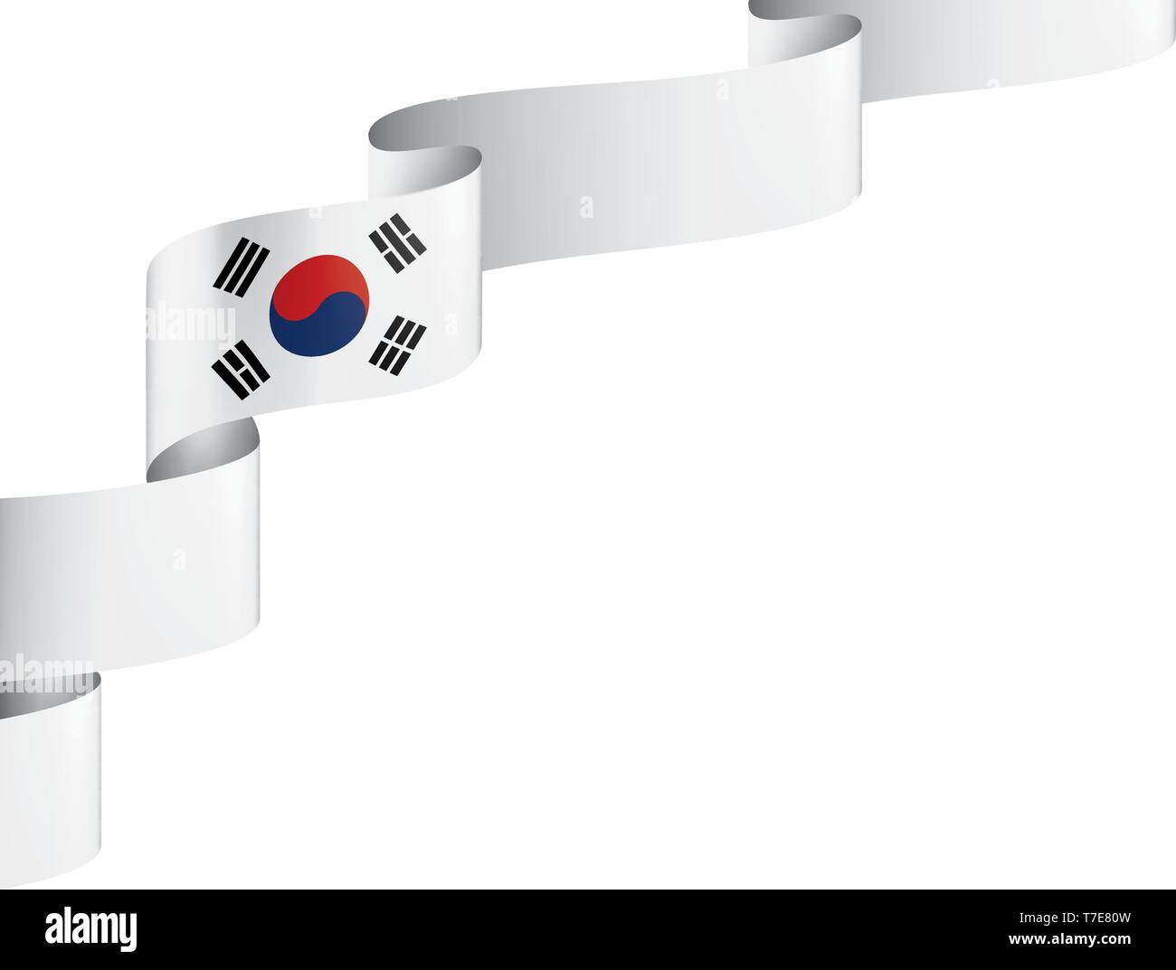 South Korean flag, vector illustration on a white background Stock ...