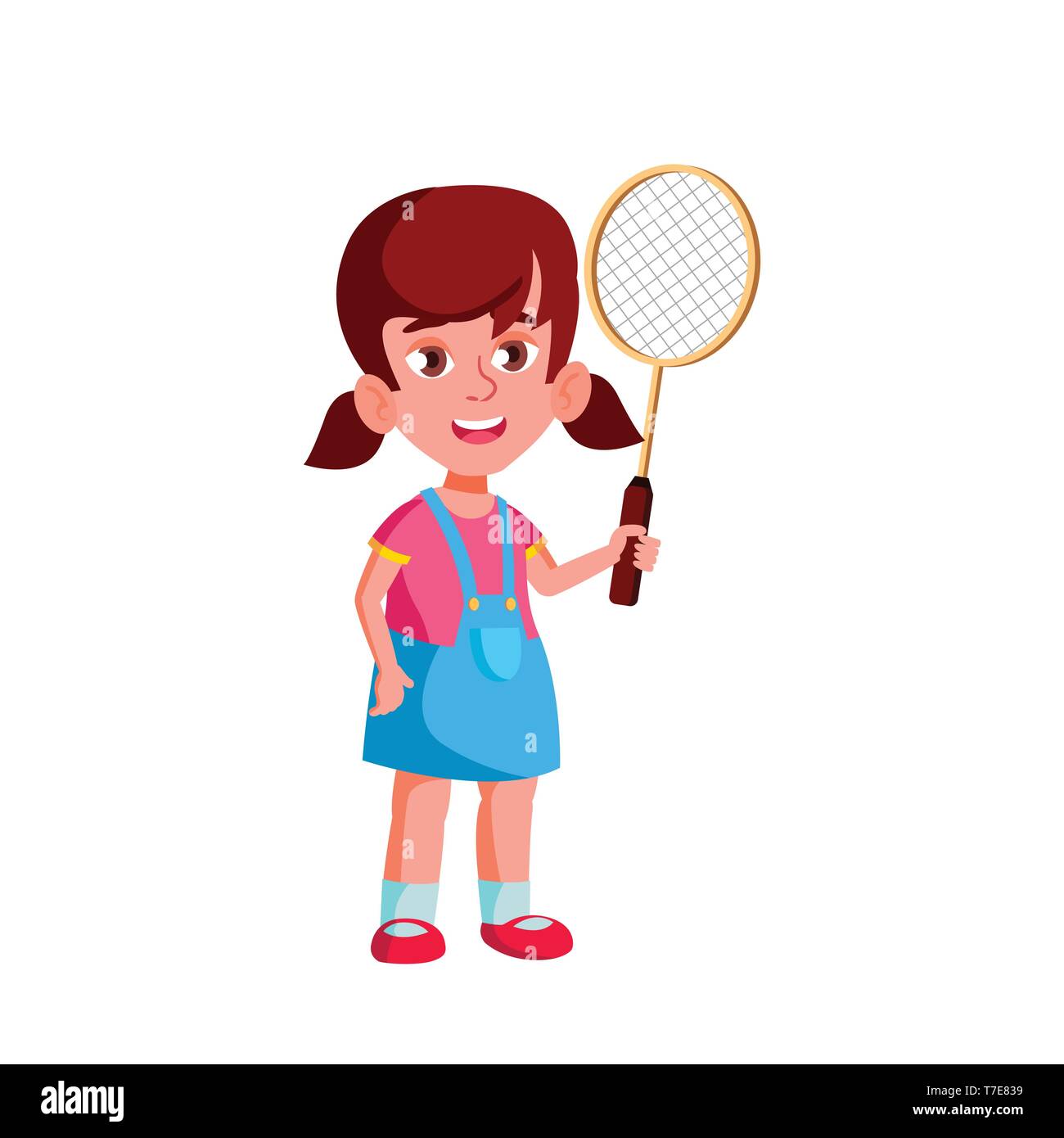 Caucasian Child Girl Cartoon Isolated Vector Illustration Stock Vector ...