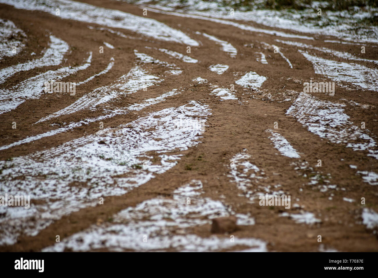 frozen ground texture in winter countryside. cloudy day Stock Photo - Alamy