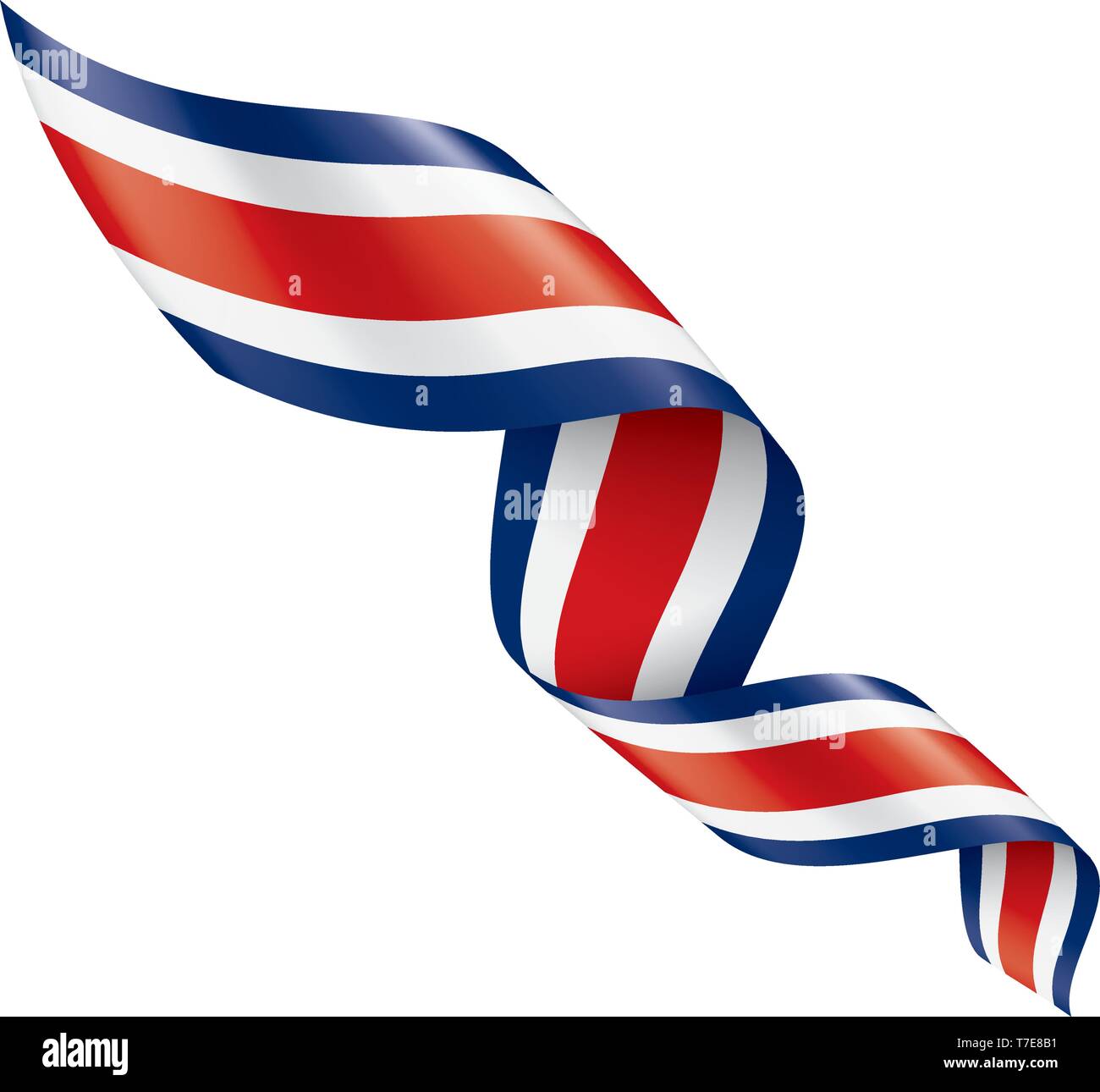 Costa Rica flag, vector illustration on a white background Stock Vector ...