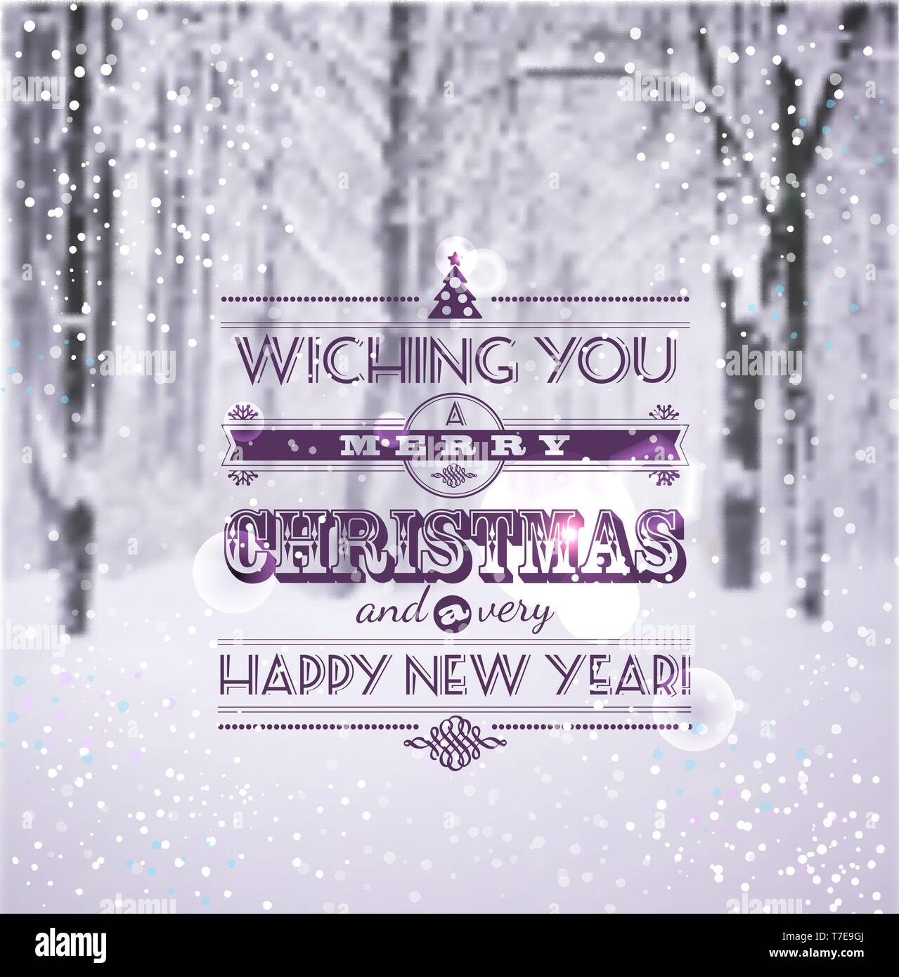 Landscape photo in winter Stock Vector Images - Alamy