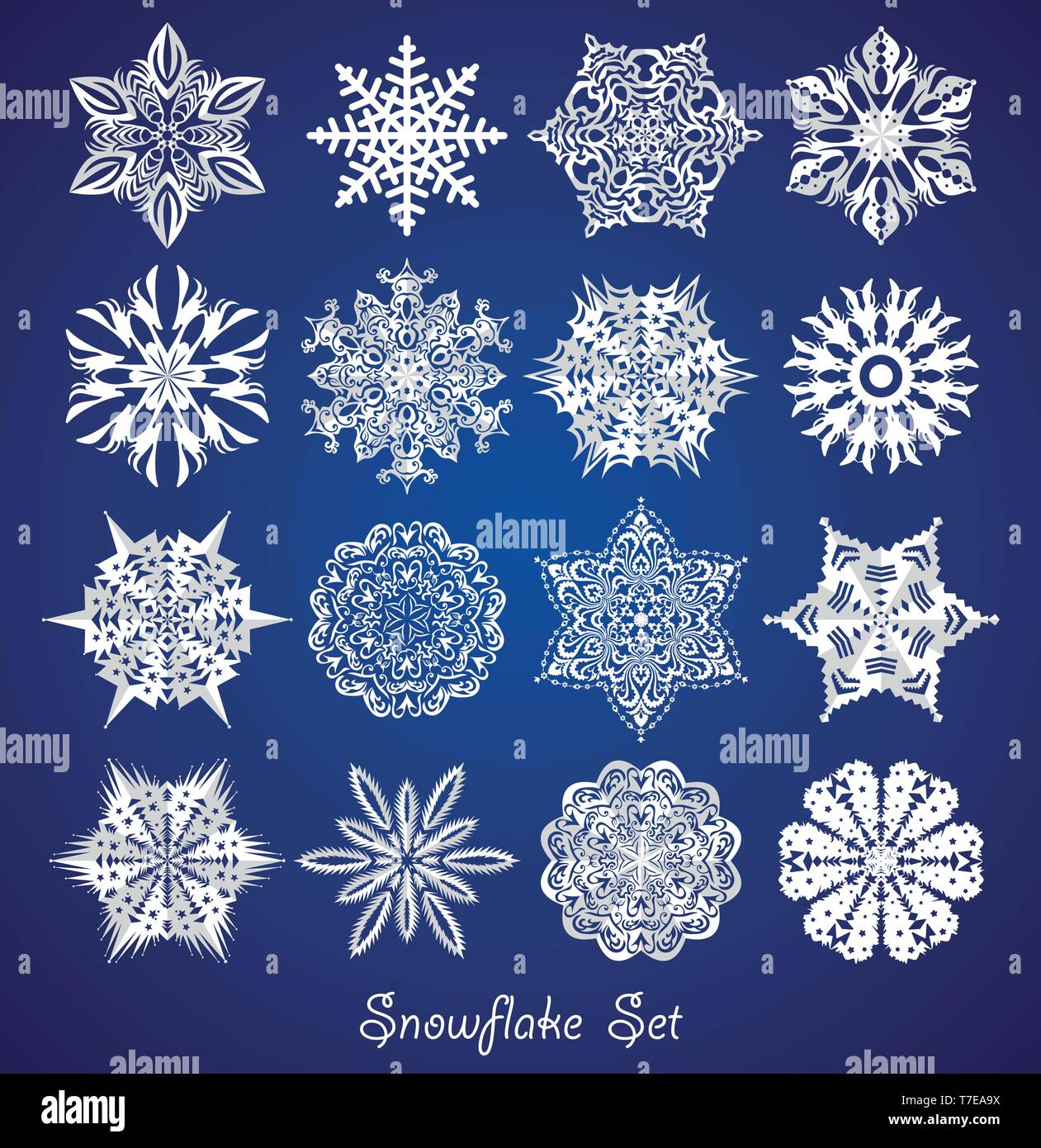 Snowflake set. Winter background Stock Vector Image & Art - Alamy