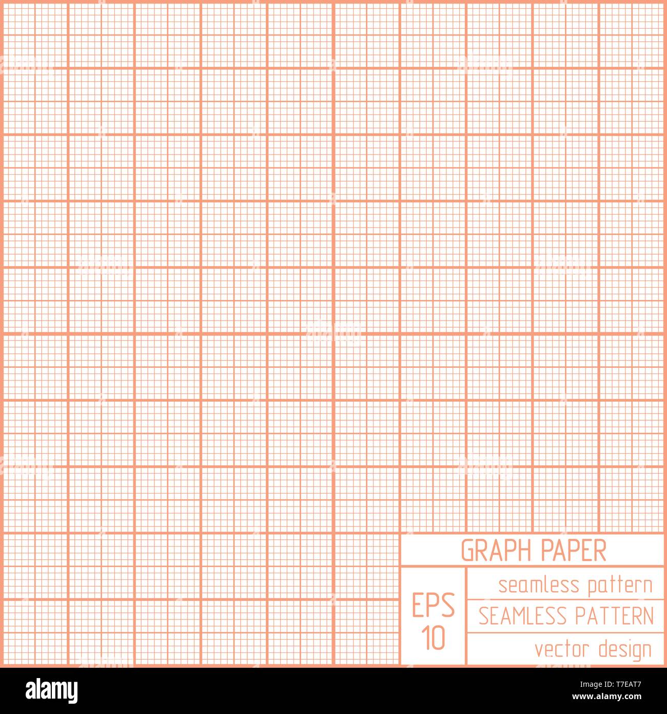 Graph paper seamless pattern. Real scale illustration Stock Vector ...