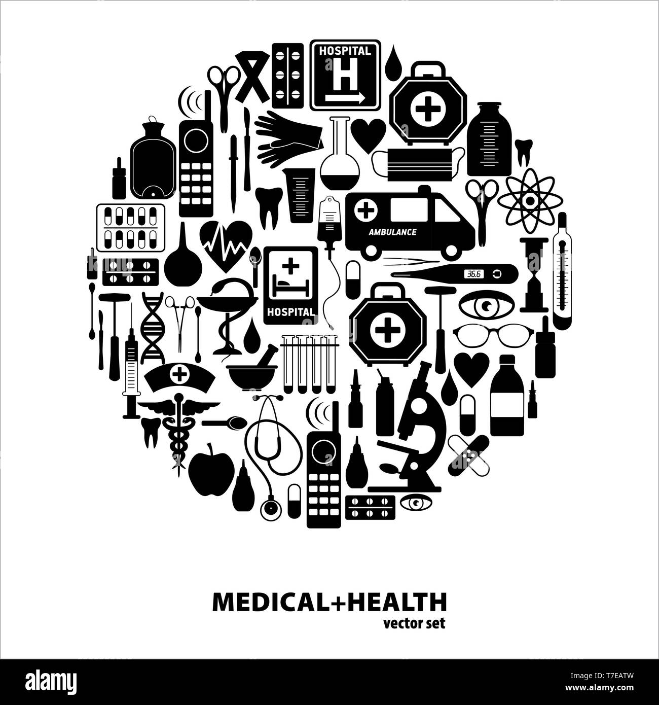 Medical icon set Stock Vector Image & Art - Alamy