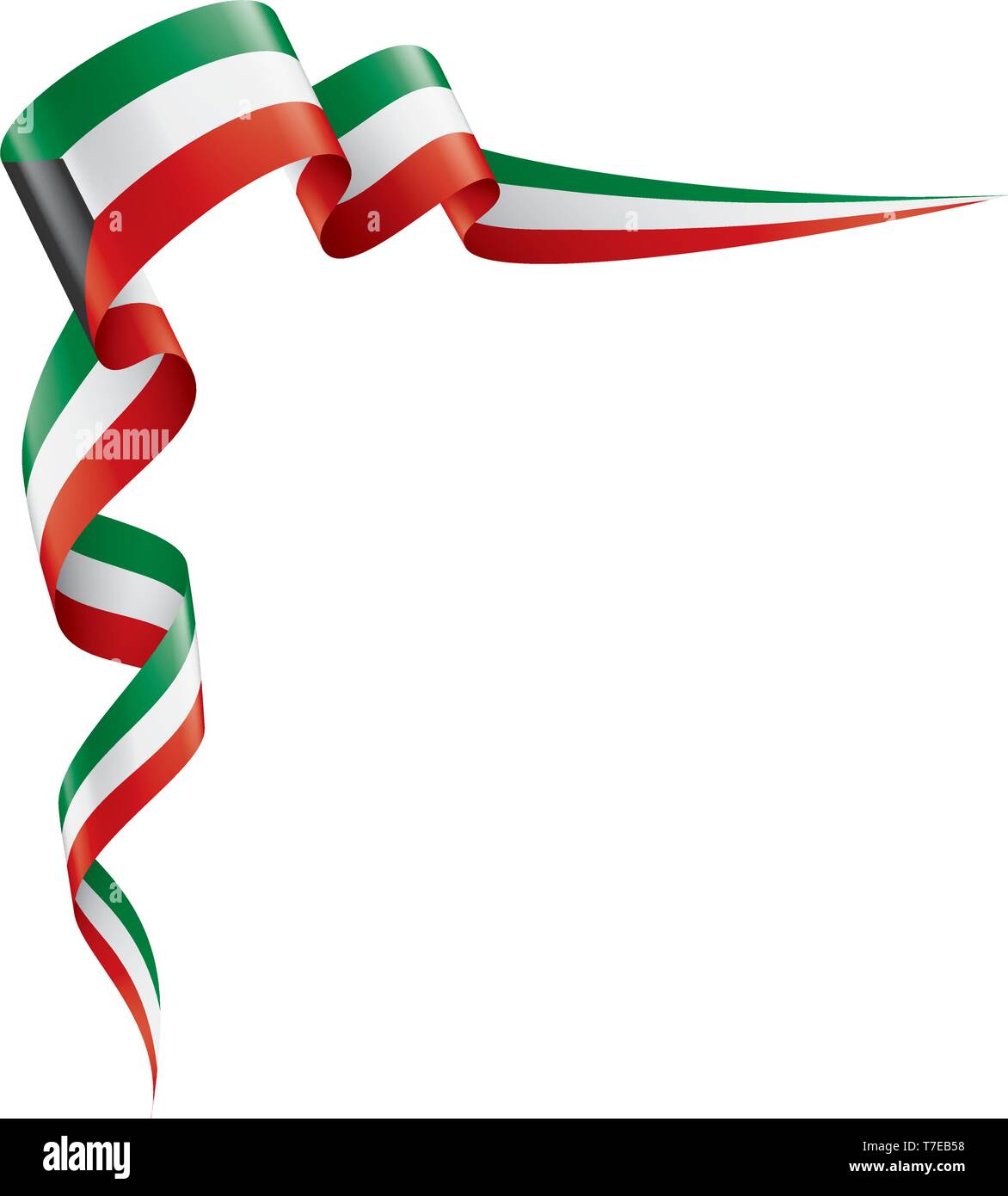 Kuwait flag, vector illustration on a white background Stock Vector ...