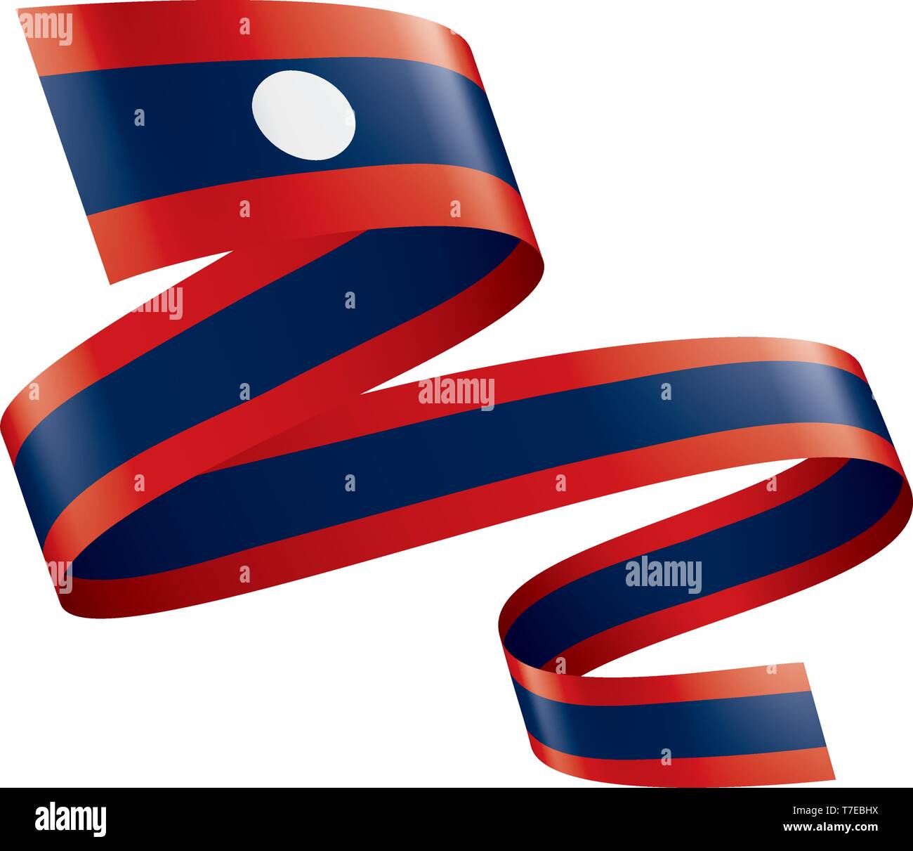 Laos flag, vector illustration on a white background Stock Vector Image ...