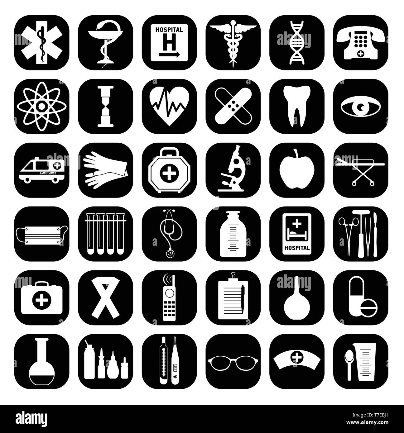 Medical icon set Stock Vector Image & Art - Alamy