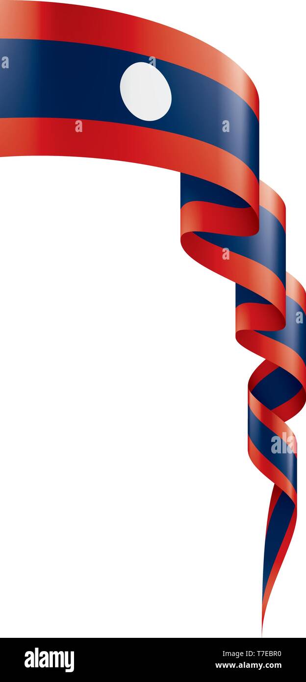 Laos flag, vector illustration on a white background Stock Vector Image ...