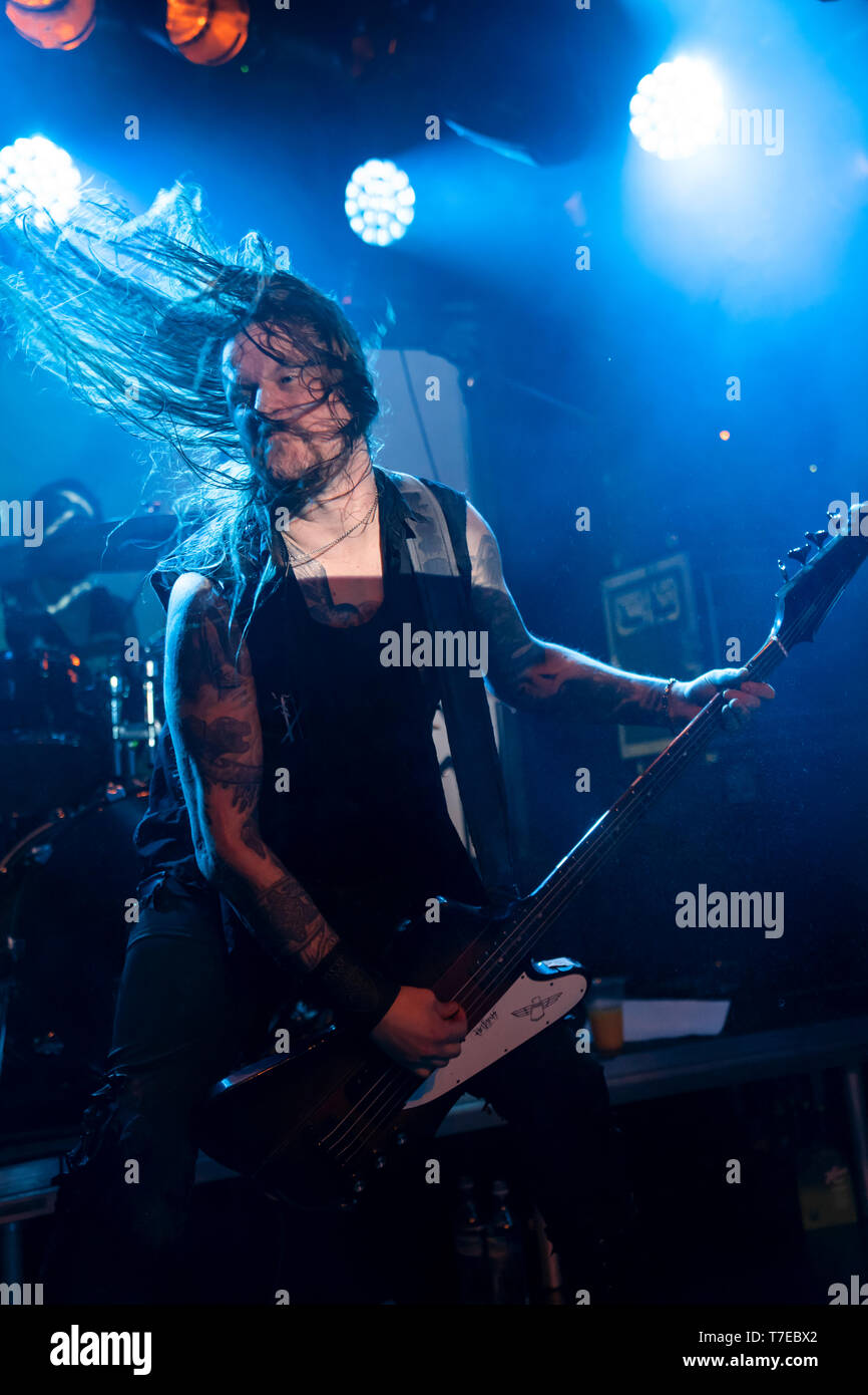 Norway, Bergen - April 13, 2019. The Norwegian black metal band Helheim ...