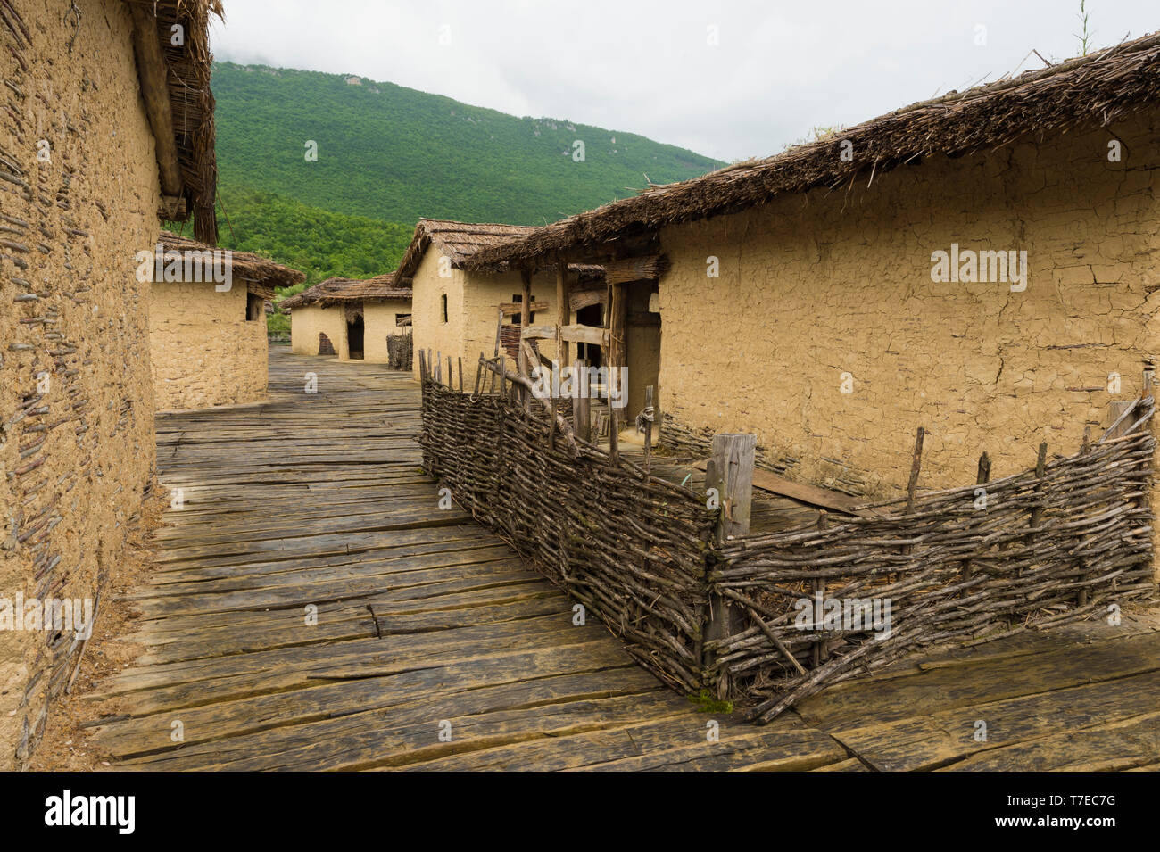 Lacustrine Bay of Bones Archaeologic museum built on a platform of 10. ...