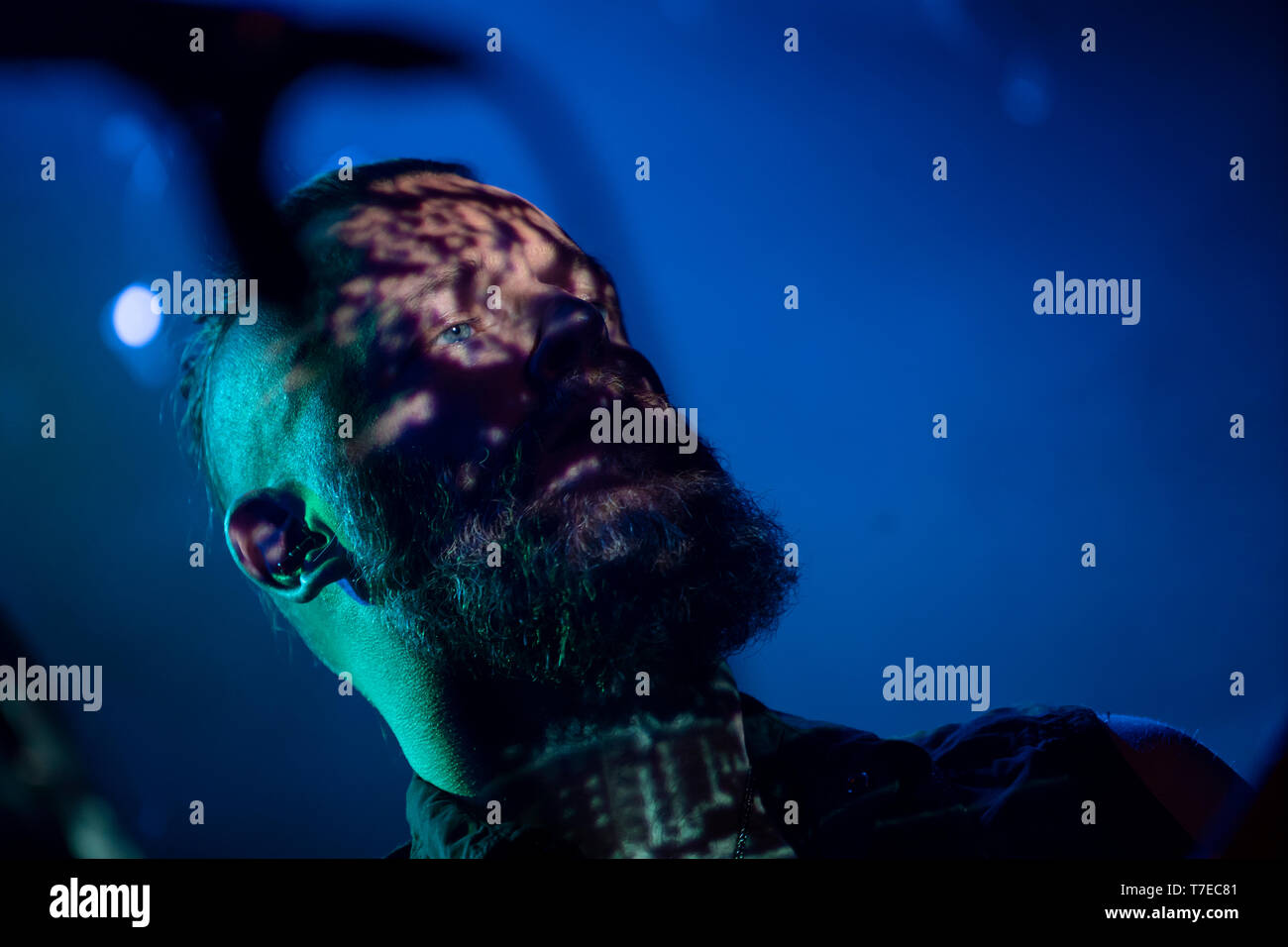 Norway, Bergen - April 13, 2019. The Norwegian black metal band Helheim ...