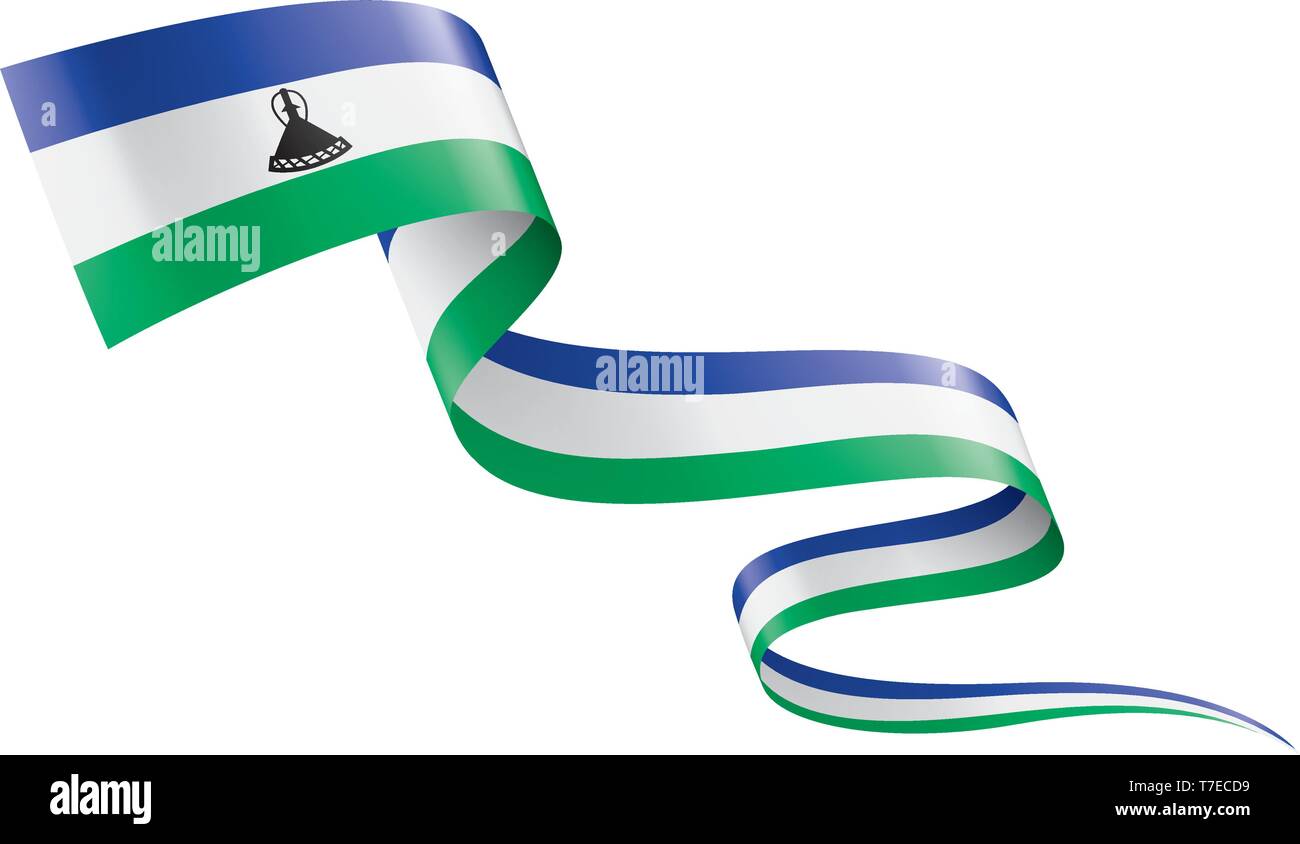 Lesotho flag, vector illustration on a white background Stock Vector ...