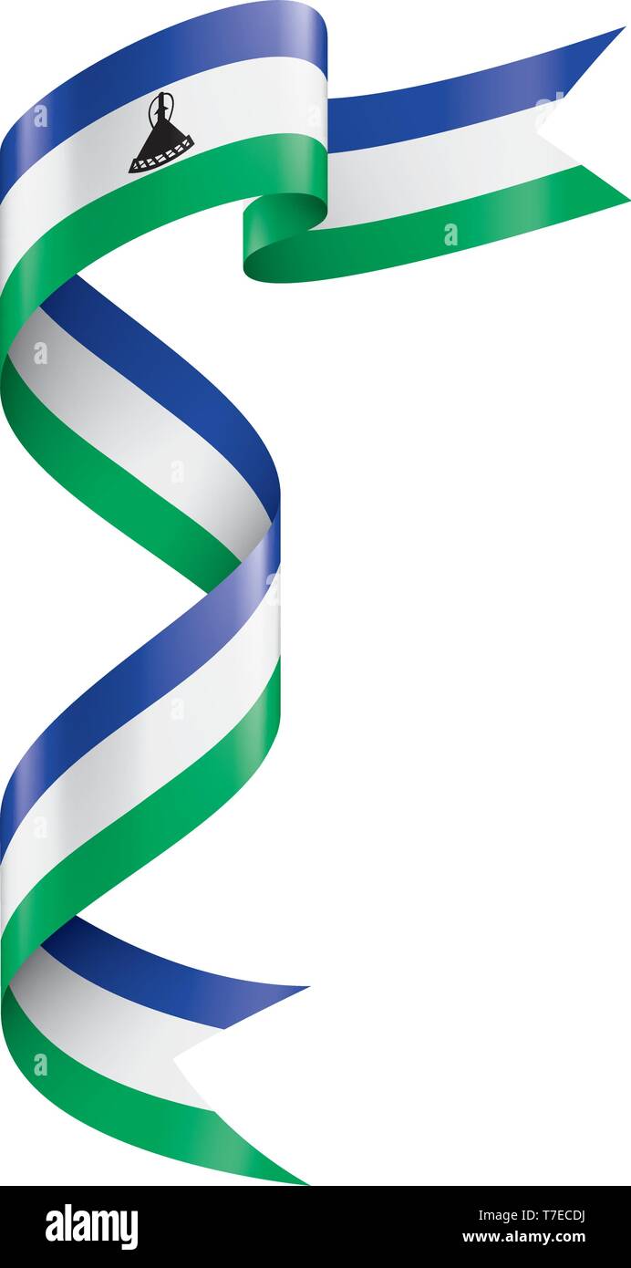 Lesotho flag, vector illustration on a white background Stock Vector ...