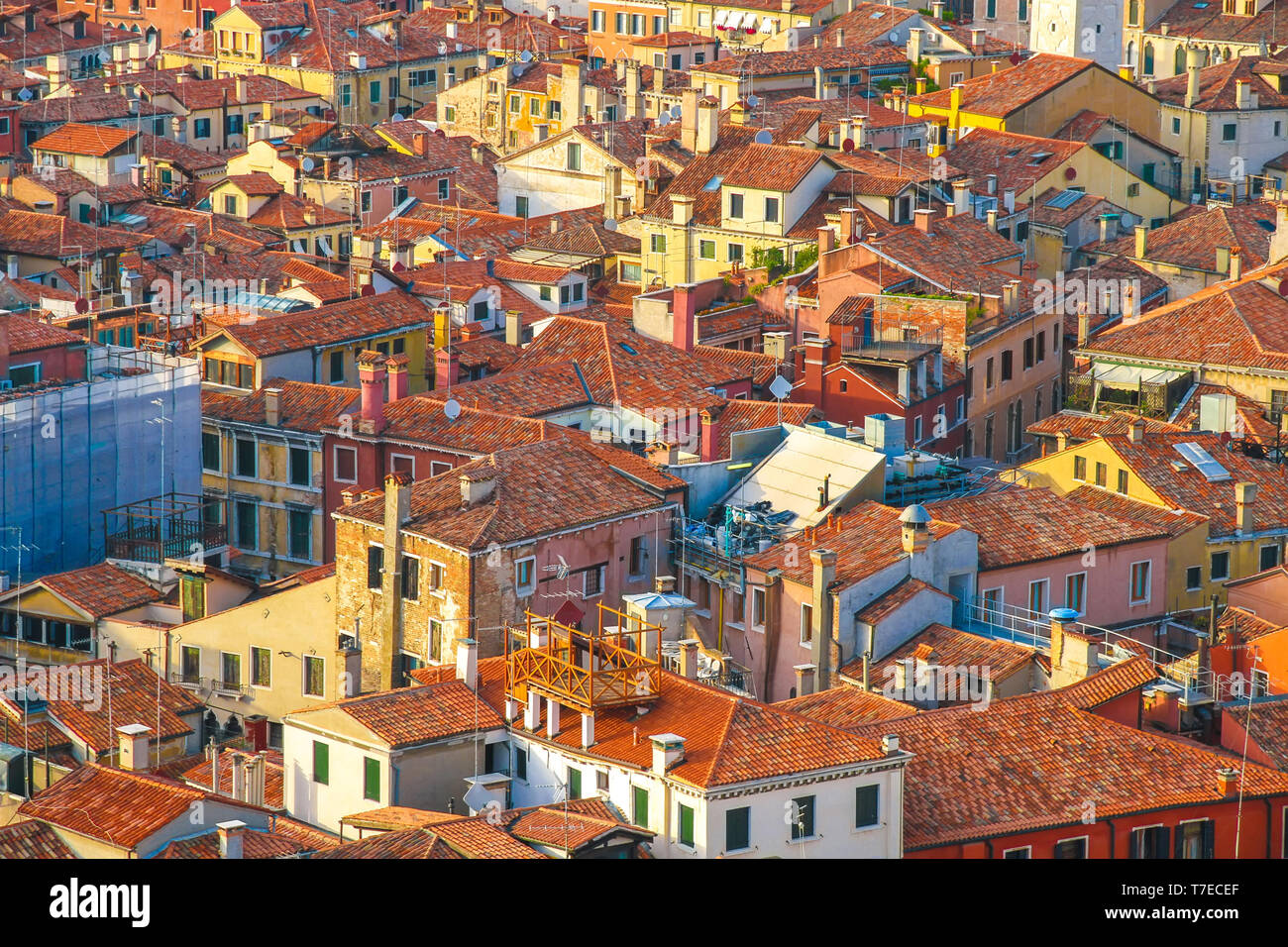 Landscape view of the historic buildings of Venice, Italy on a sunny ...