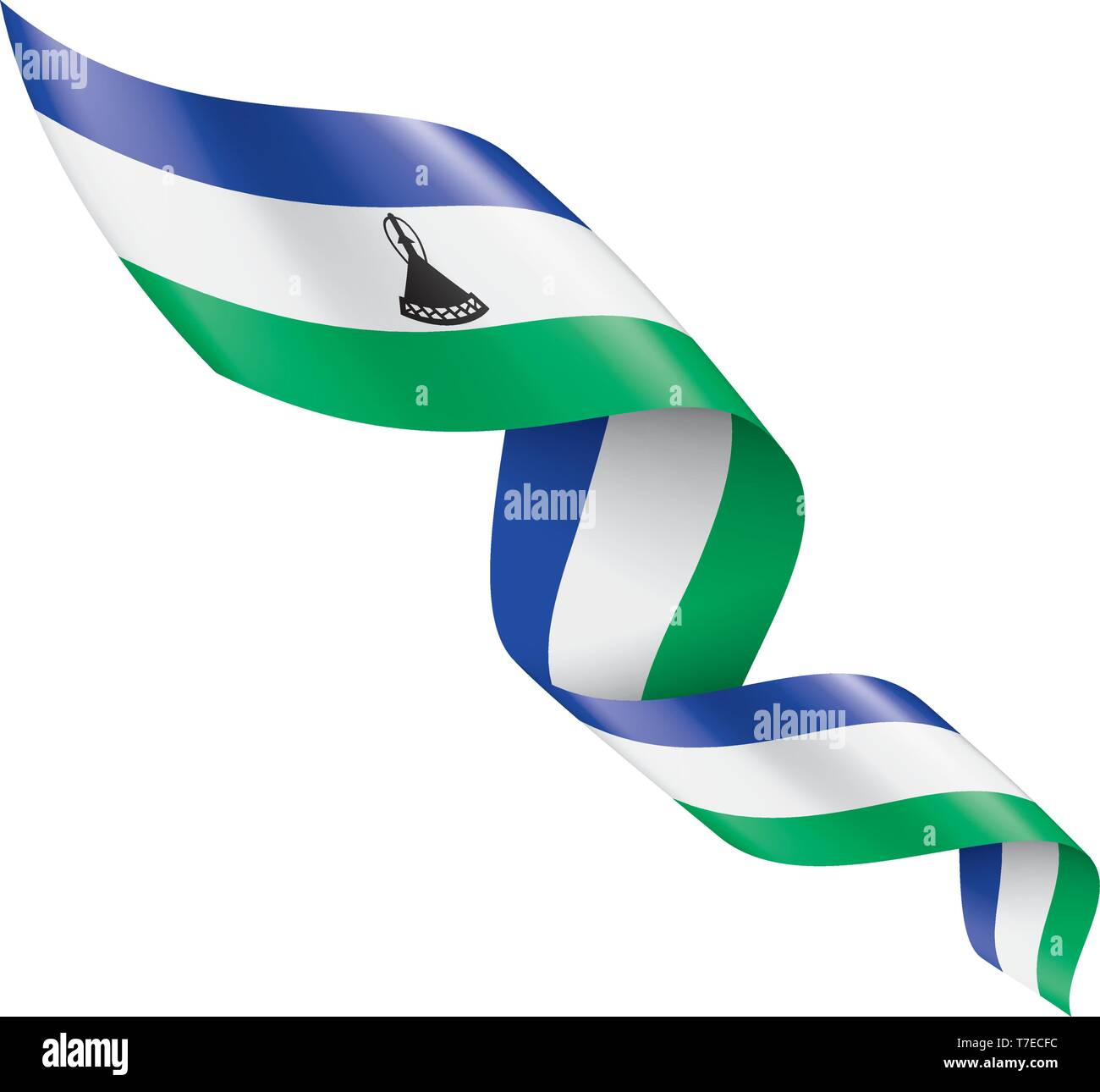 Lesotho flag, vector illustration on a white background Stock Vector ...