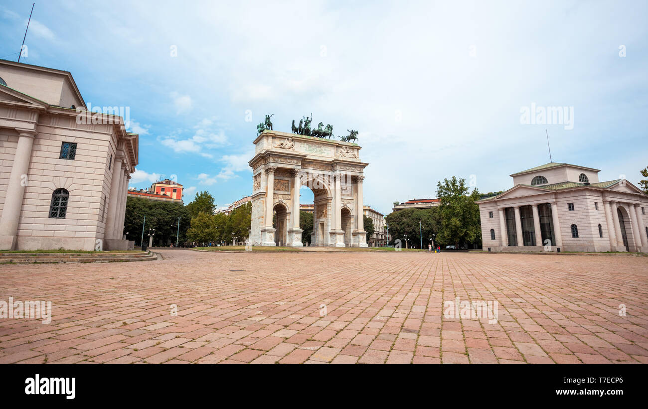 Arch of Peace, or Arco della Pace, city gate in the centre of the Old ...