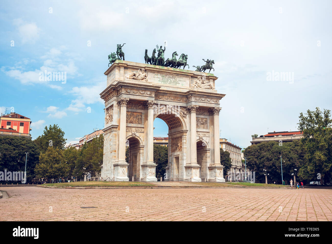 Arch of Peace, or Arco della Pace, city gate in the centre of the Old ...