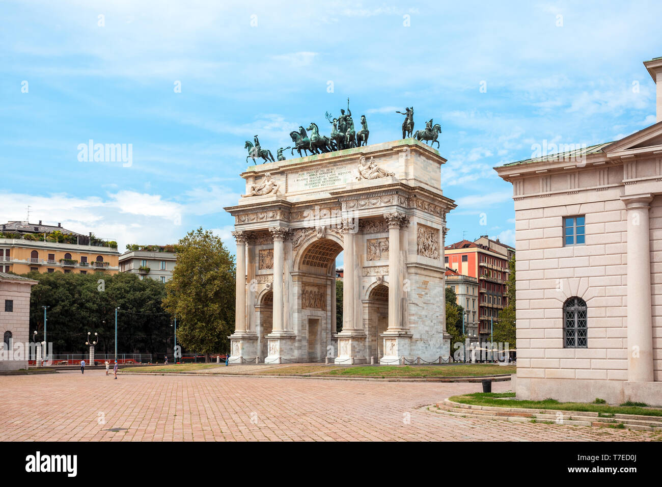Arch of Peace, or Arco della Pace, city gate in the centre of the Old ...