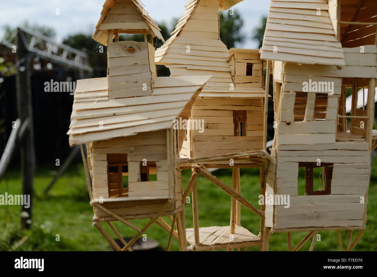 Wooden model of a treehouse in Amsterdam, the Netherlands Stock Photo ...