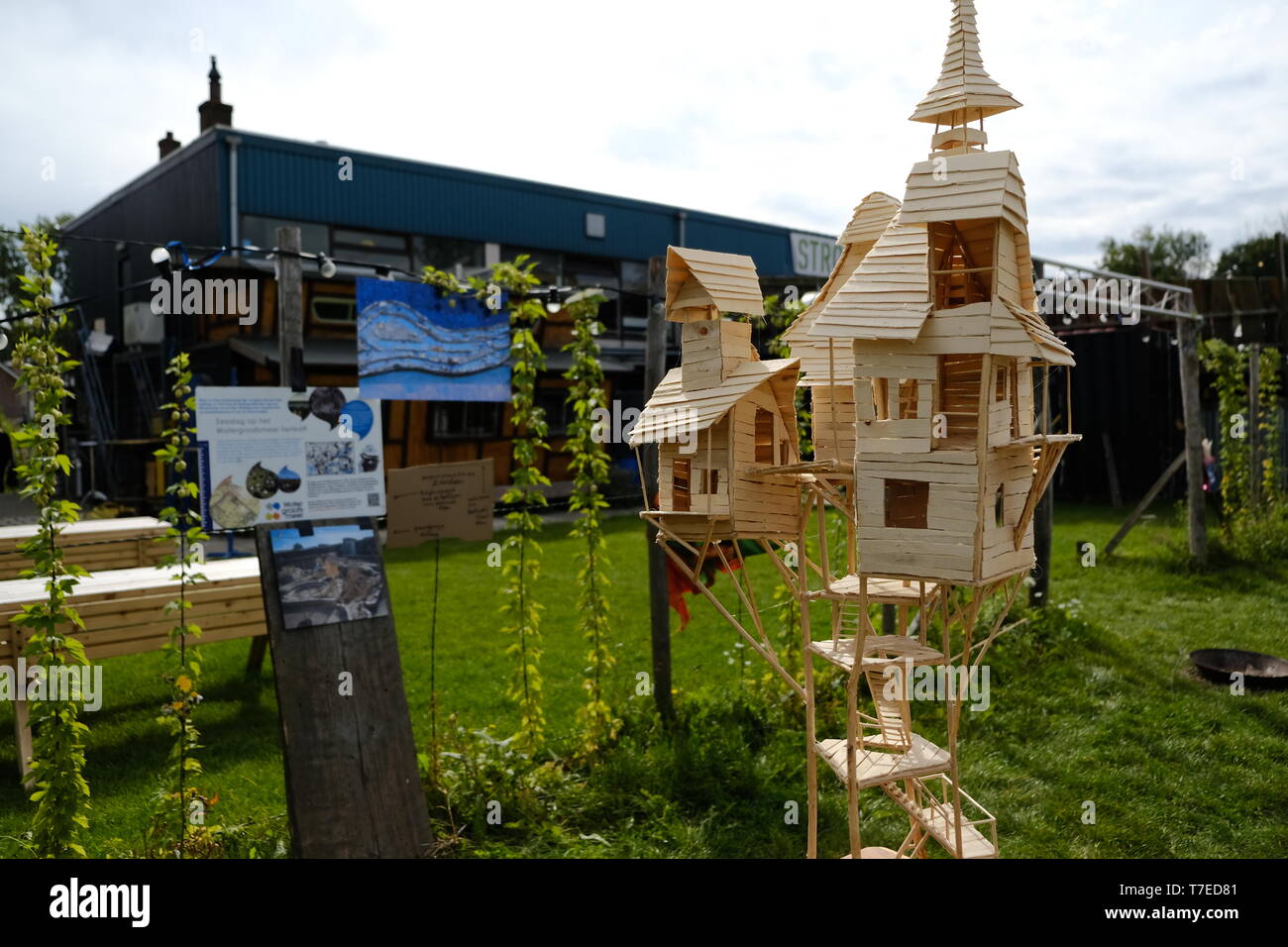 Wooden model of a treehouse in Amsterdam, the Netherlands Stock Photo ...