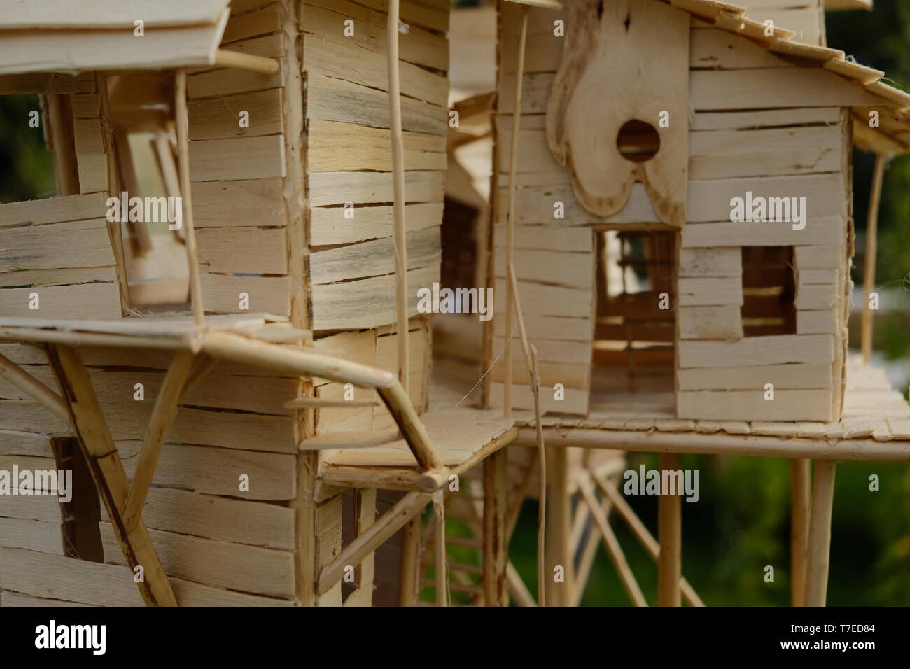 Wooden model of a treehouse in Amsterdam, the Netherlands Stock Photo ...