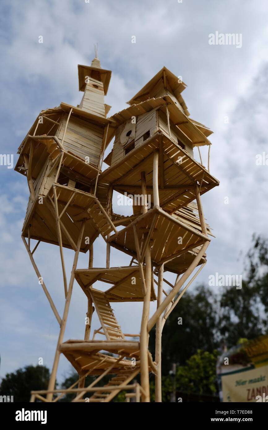 Wooden model of a treehouse in Amsterdam, the Netherlands Stock Photo ...