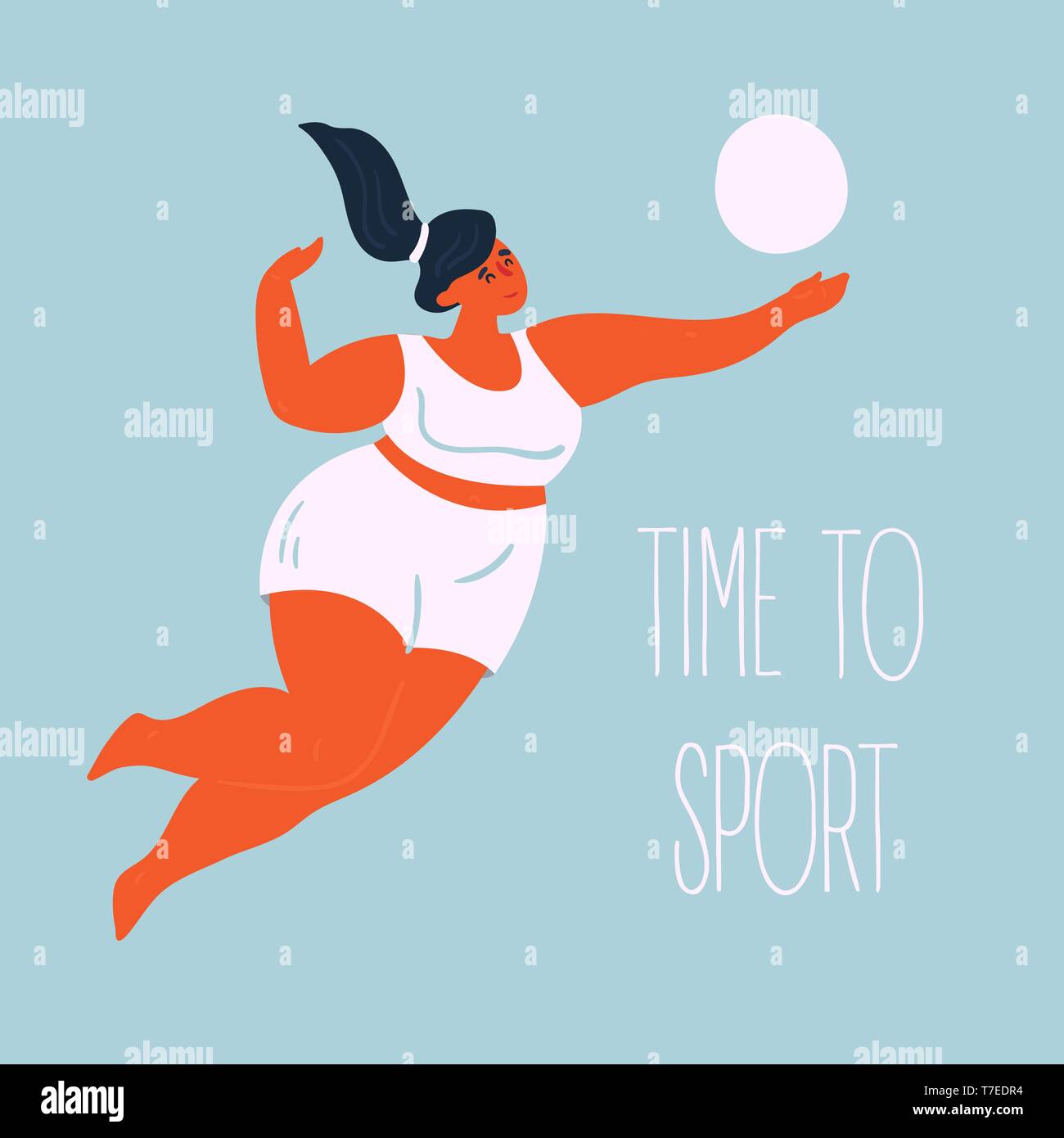 Overweight obese exercise exercising Stock Vector Images - Alamy