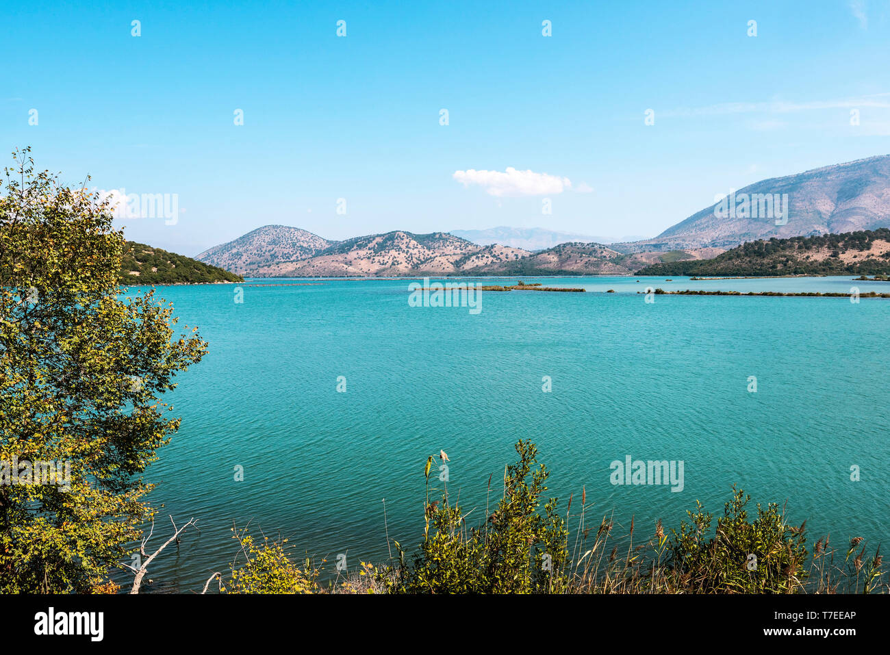 Butrint Lake, saltwater lagoon, national park, Butrint, Saranda ...