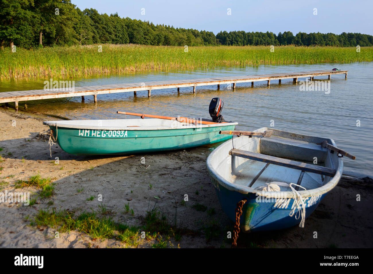 Lake Dargin, Masurian lake district, Warmia Masuria, Poland Stock Photo ...