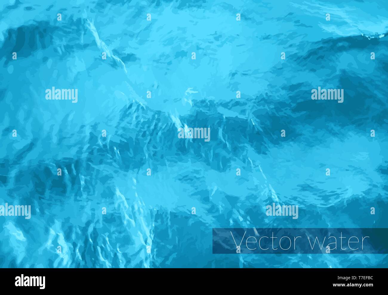 The illustration of calm river water surface with water splashes in ...