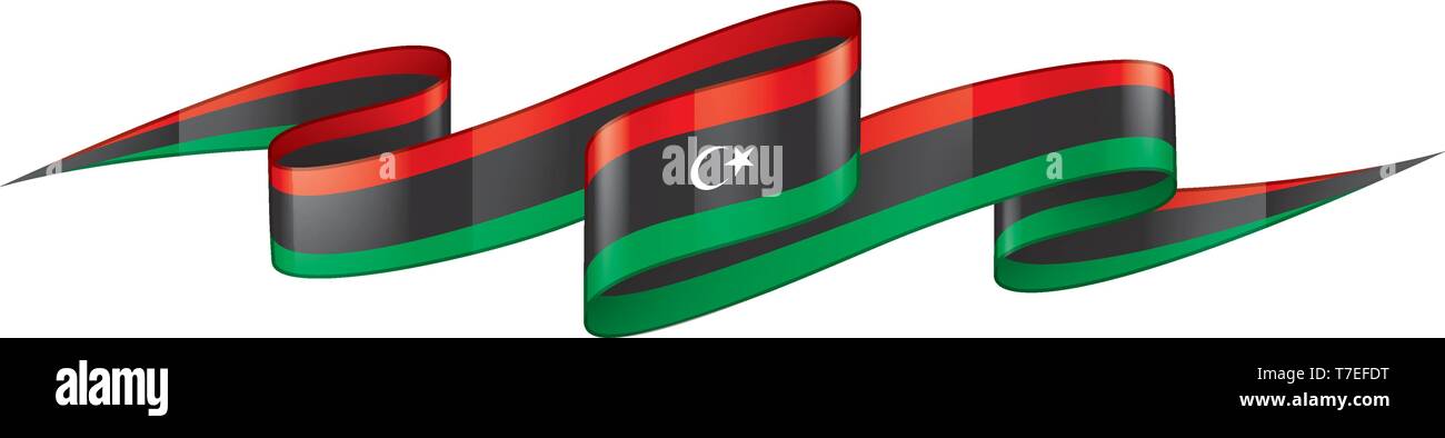 Libya flag, vector illustration on a white background Stock Vector ...