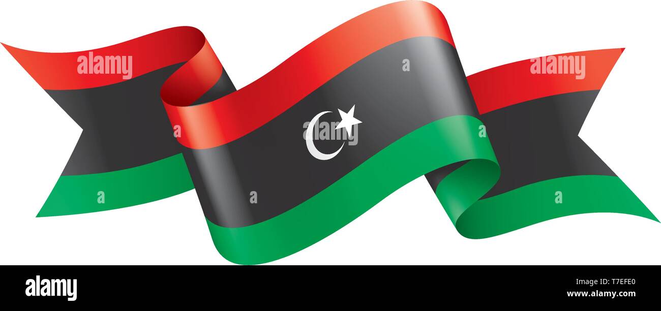 Libya flag, vector illustration on a white background Stock Vector ...