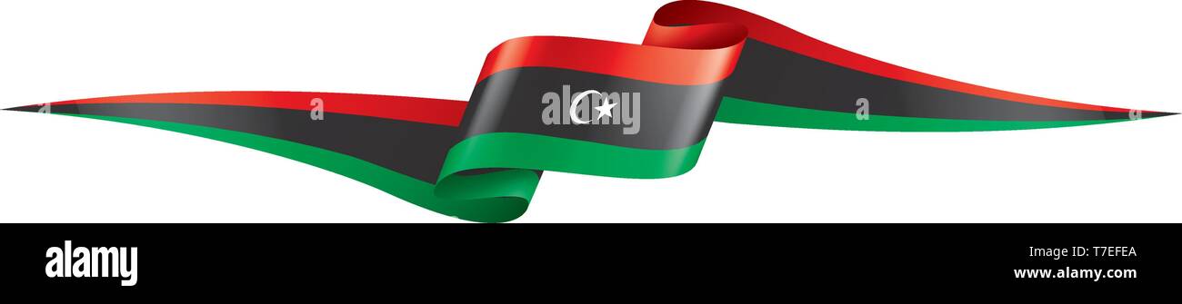 Libya flag, vector illustration on a white background Stock Vector ...