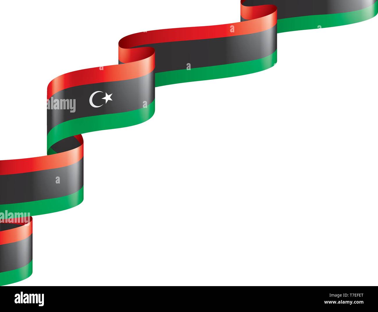 Libya flag, vector illustration on a white background Stock Vector ...