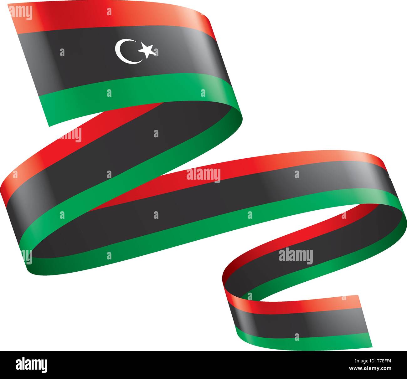 Libya flag, vector illustration on a white background Stock Vector ...