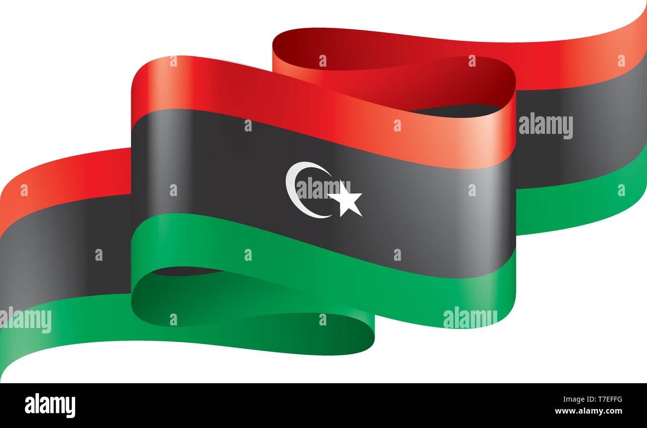Libya flag, vector illustration on a white background Stock Vector ...