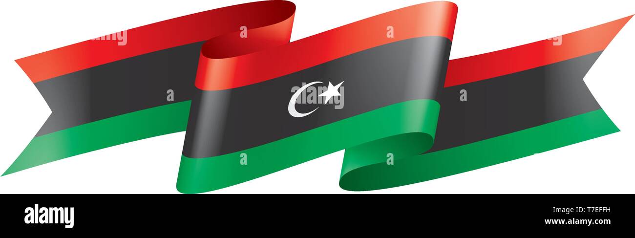 Libya flag, vector illustration on a white background Stock Vector ...