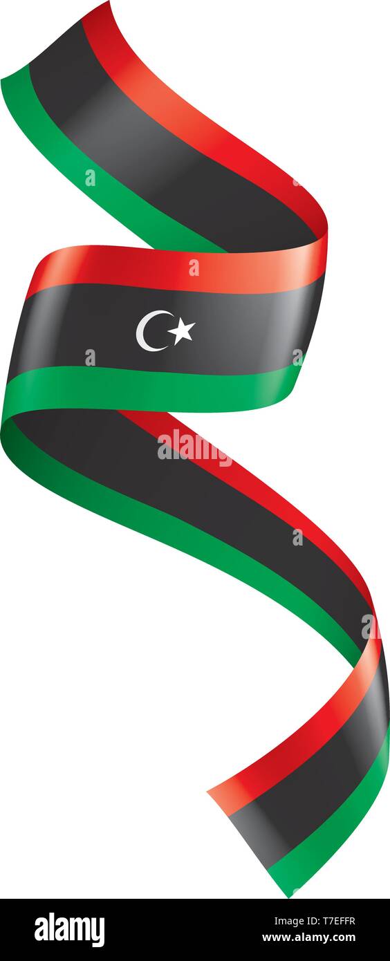 Libya flag, vector illustration on a white background Stock Vector ...