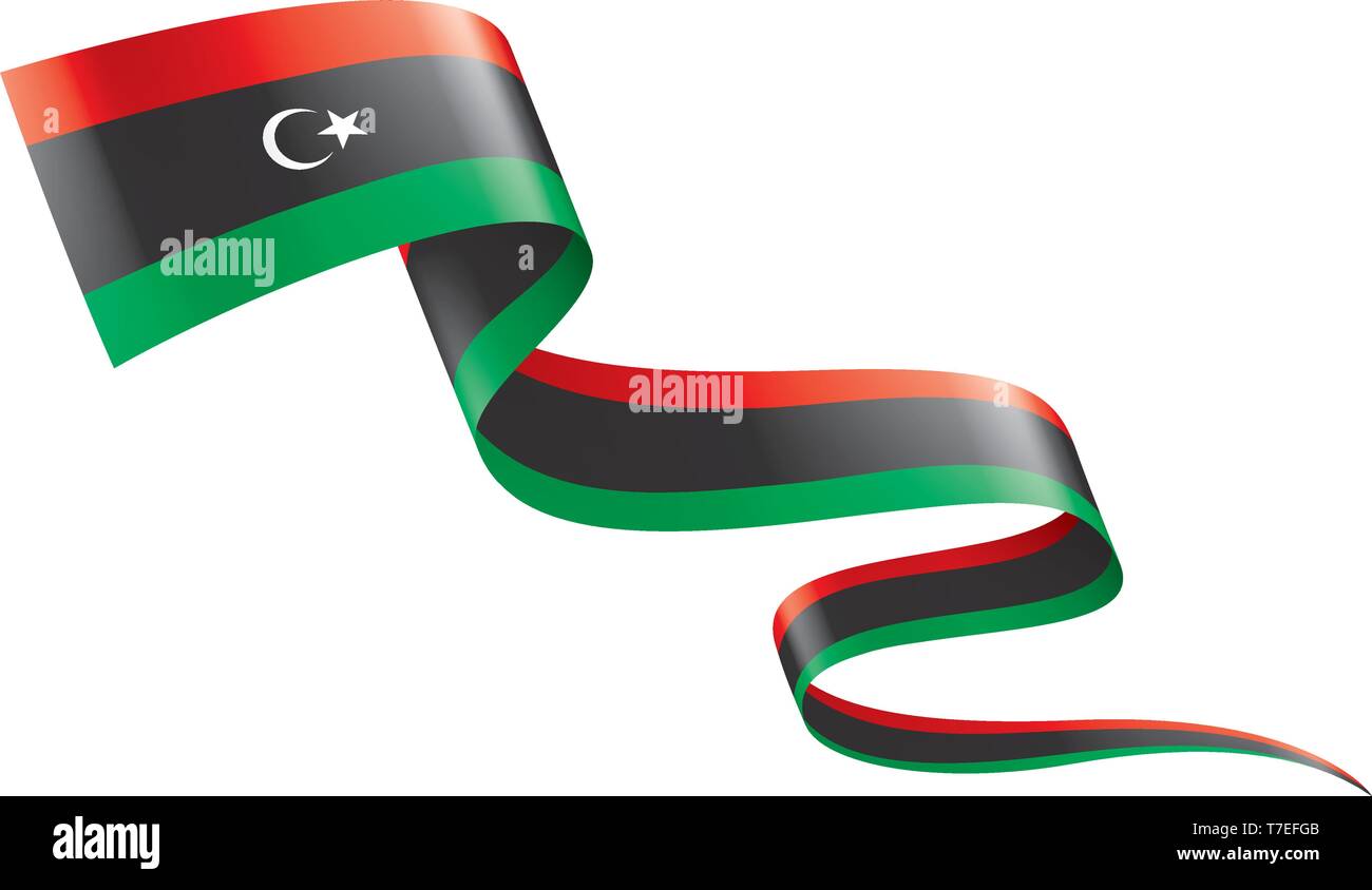 Libya flag, vector illustration on a white background Stock Vector ...