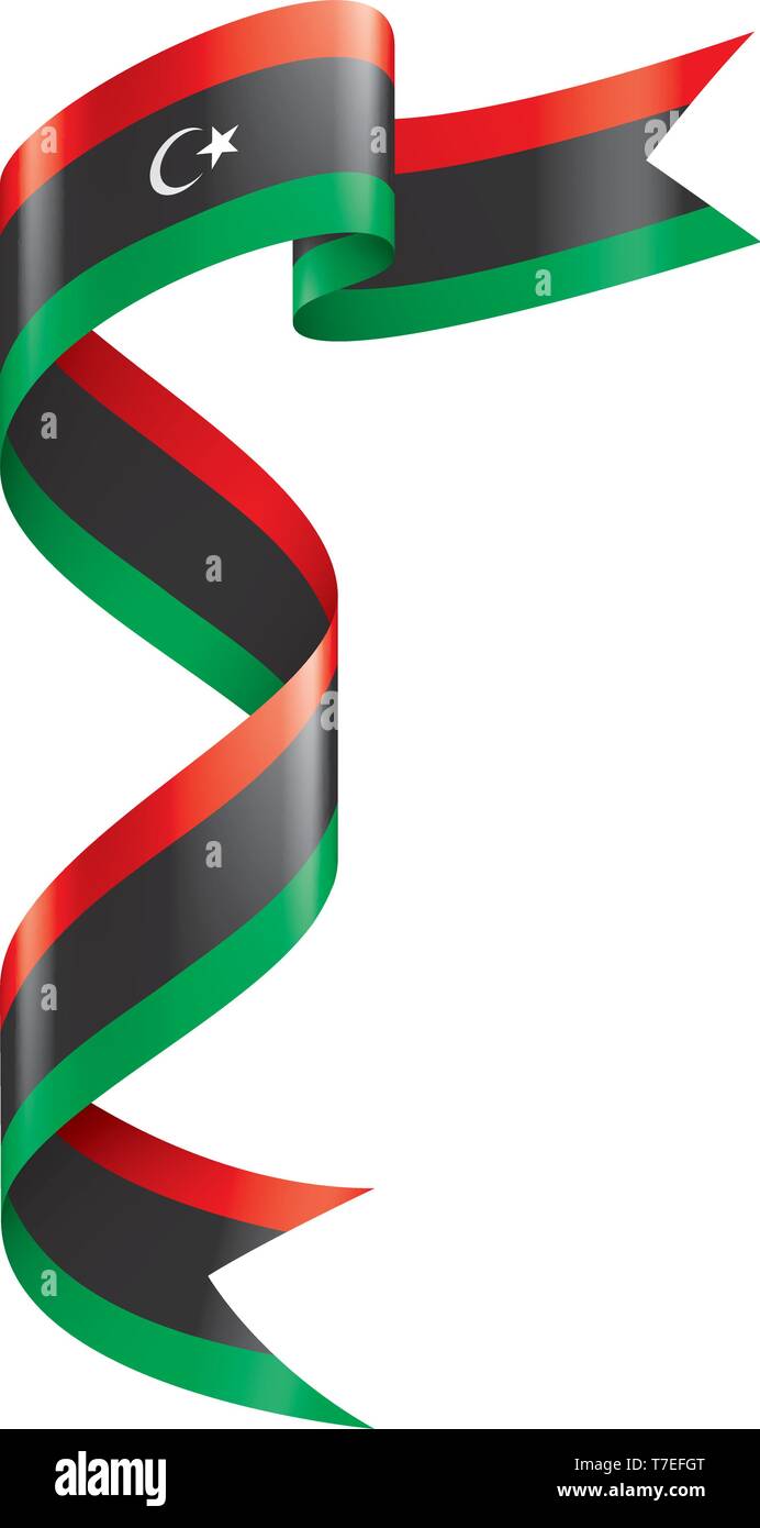 Libya flag, vector illustration on a white background Stock Vector ...