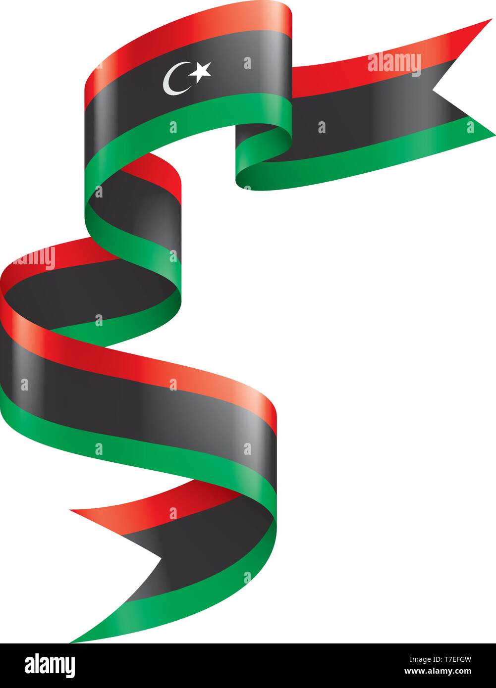 Libya flag, vector illustration on a white background Stock Vector ...