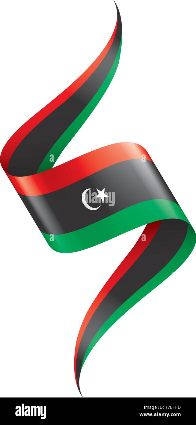 Libya flag, vector illustration on a white background Stock Vector ...