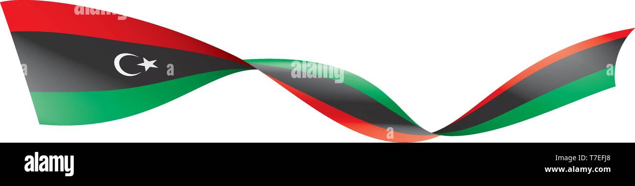 Libya flag, vector illustration on a white background Stock Vector ...