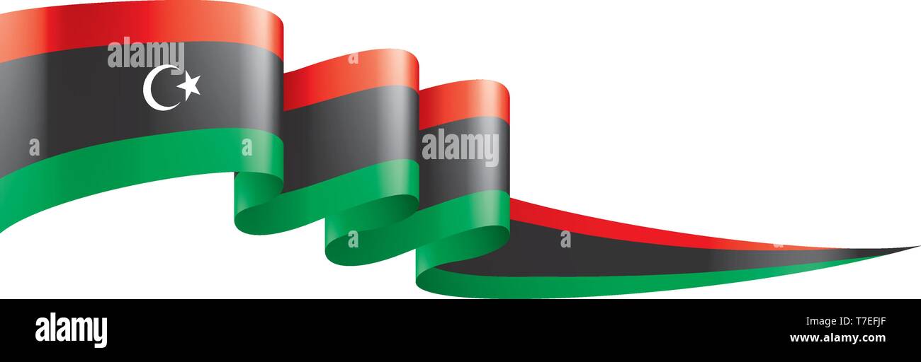 Libya flag, vector illustration on a white background Stock Vector ...