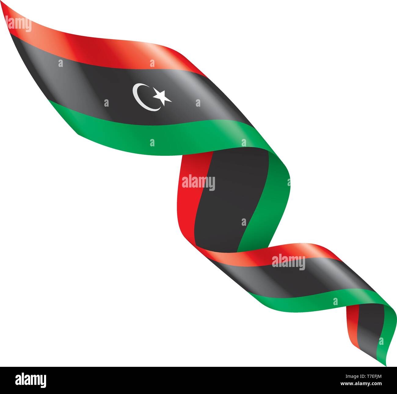 Libya flag, vector illustration on a white background Stock Vector ...