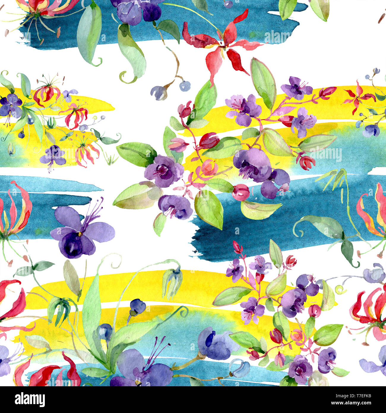 Bouquet floral botanical flowers. Wild spring leaf wildflower isolated ...