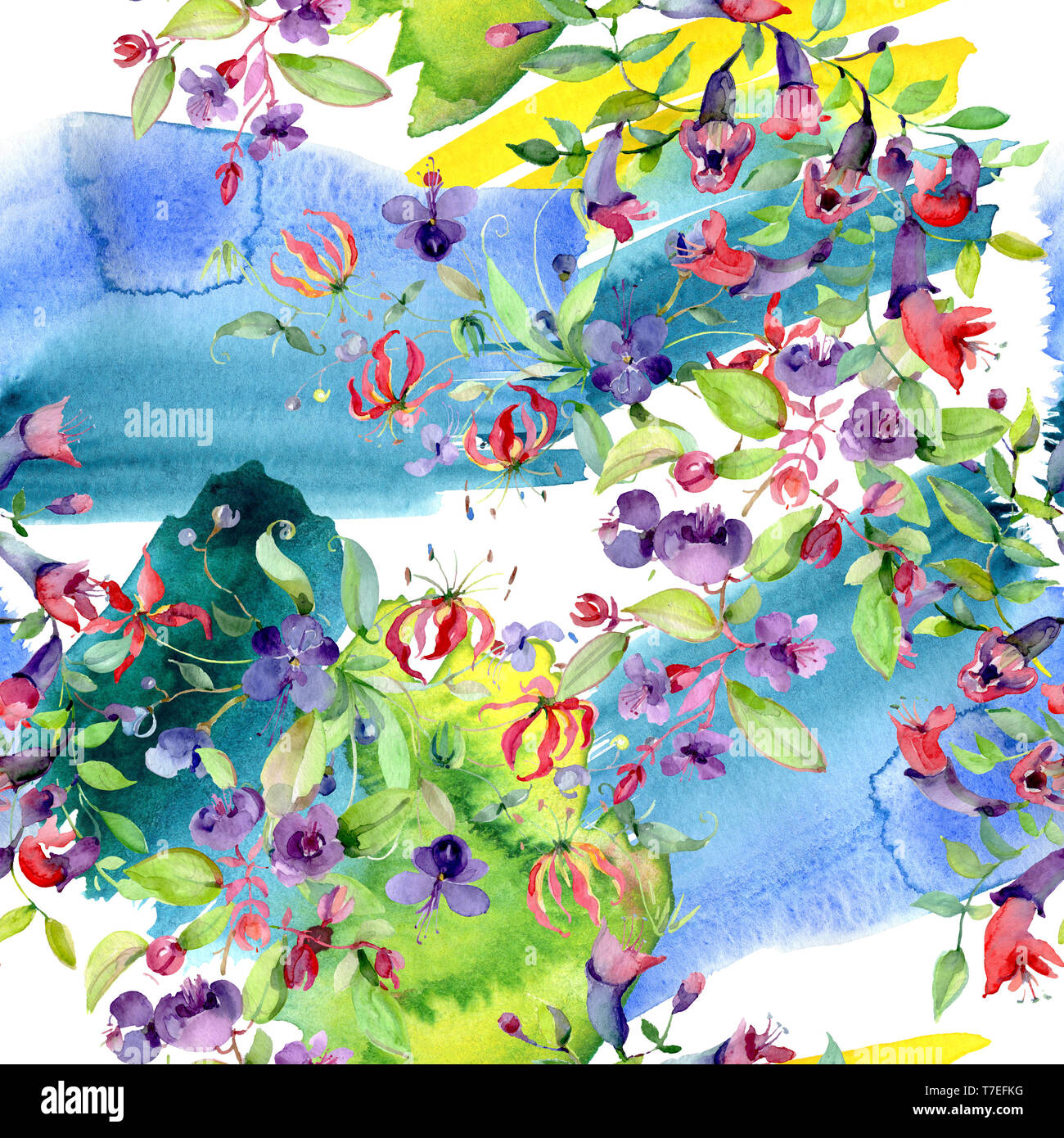 Bouquet floral botanical flowers. Wild spring leaf wildflower isolated ...